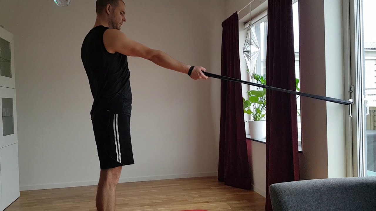 Axlar - Retraktion med rak arm - Stående - YouTube