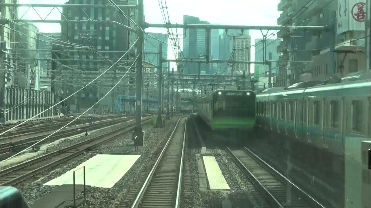 秋の山手線 御徒町駅～秋葉原駅間を走行するE235系の前面展望 - YouTube