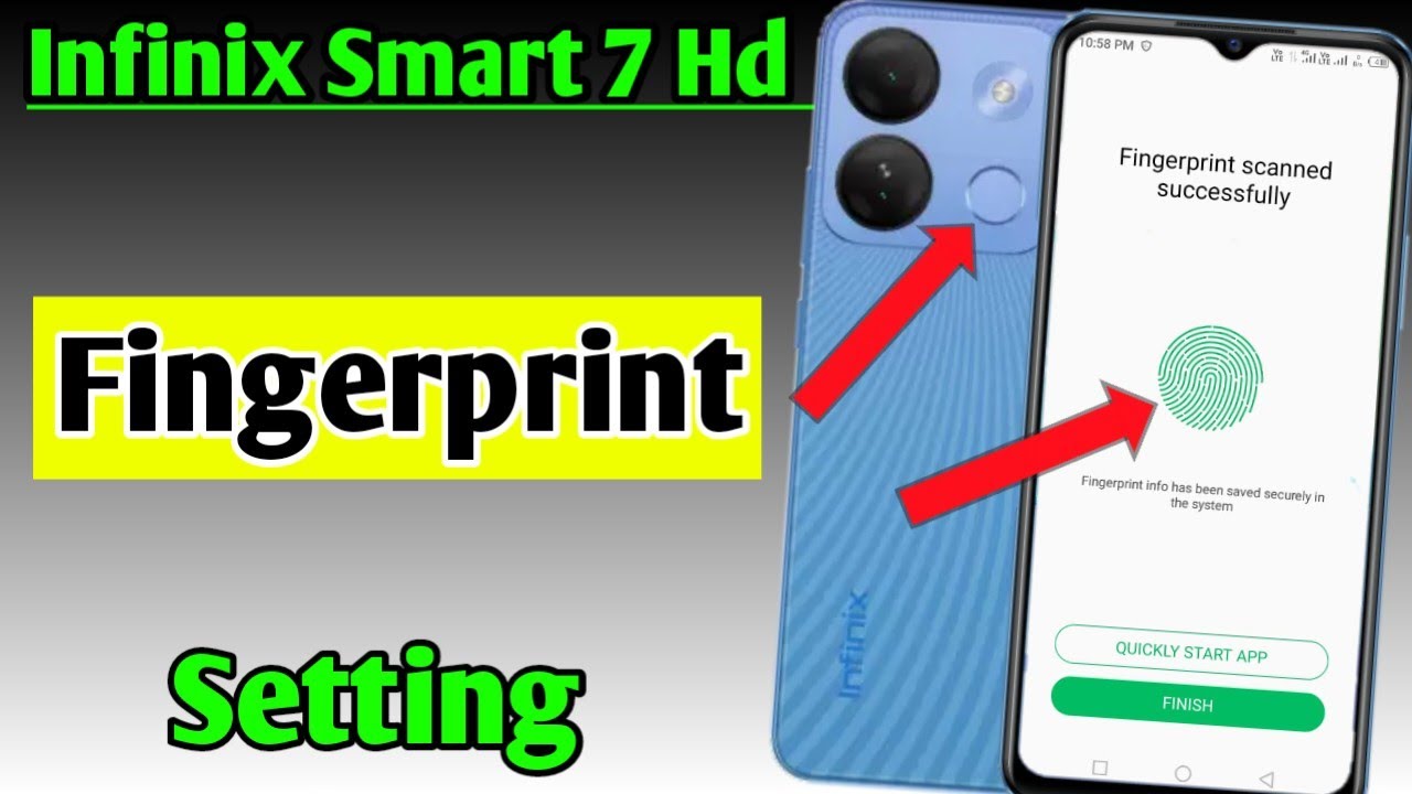 infinix smart 7 hd fingerprint lock setting | how to set fingerprint ...