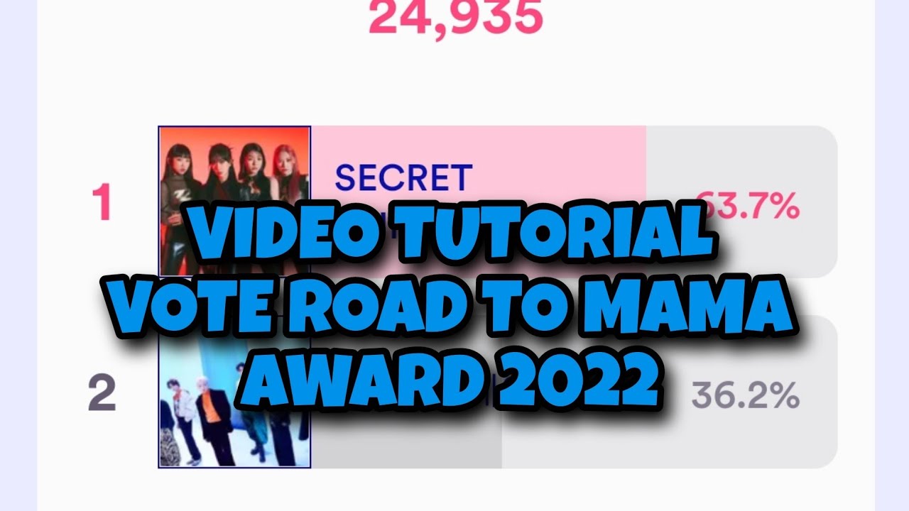 Video Tutorial Vote Road To MAMA Awards 2022 - YouTube