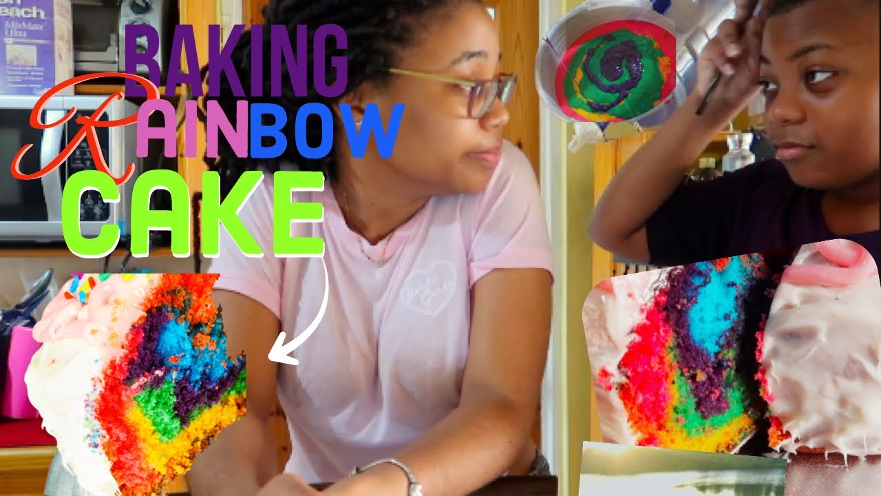 BAKING RAINBOW CAKE! - YouTube