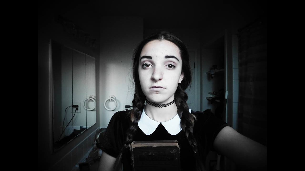 Simple Wednesday Addams Makeup Tutorial - YouTube