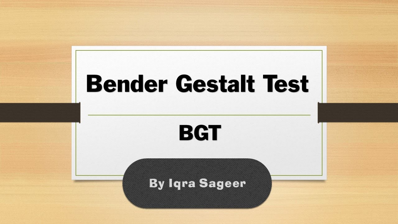 Bender gestalt test | psychology | Iqra Sageer - YouTube