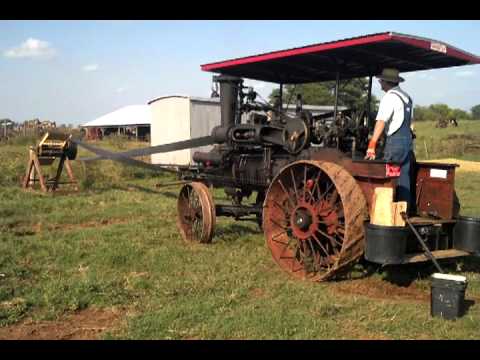 1903 9HP J.I. Case traction engine on Baker fan - YouTube