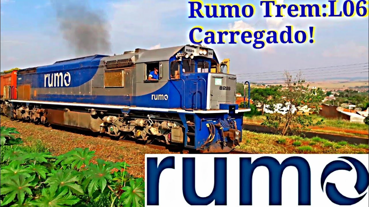 RUMO TREM TESTE PREFIXO:L06 DUPLA EMD GT26MC #8226 RUMO E #8240 ALL! 28 ...