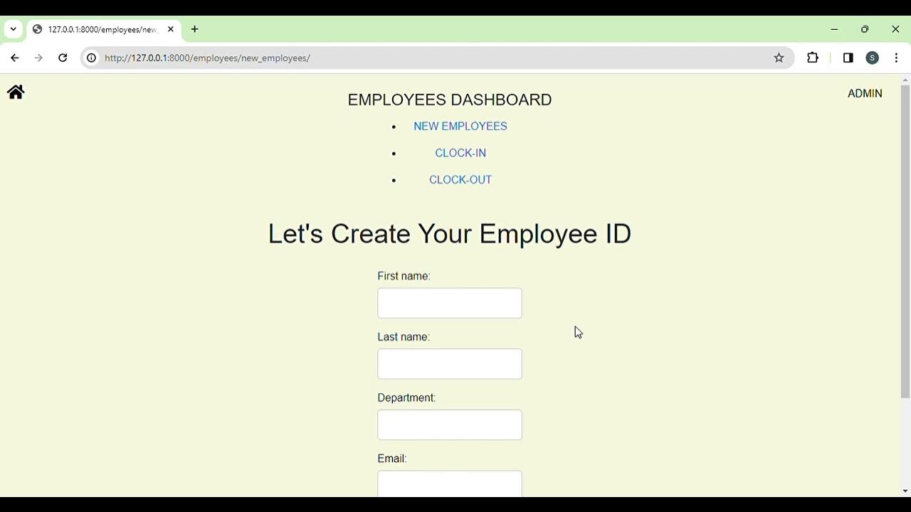 Employee Management App with Django | Full-stack development show case ...