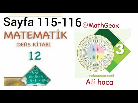 MEB 12.SINIF MATEMATİK KİTABI ALIŞTIRMA ÇÖZÜMLERİ 115-116 TRİGONOMETRİ (YENİ)