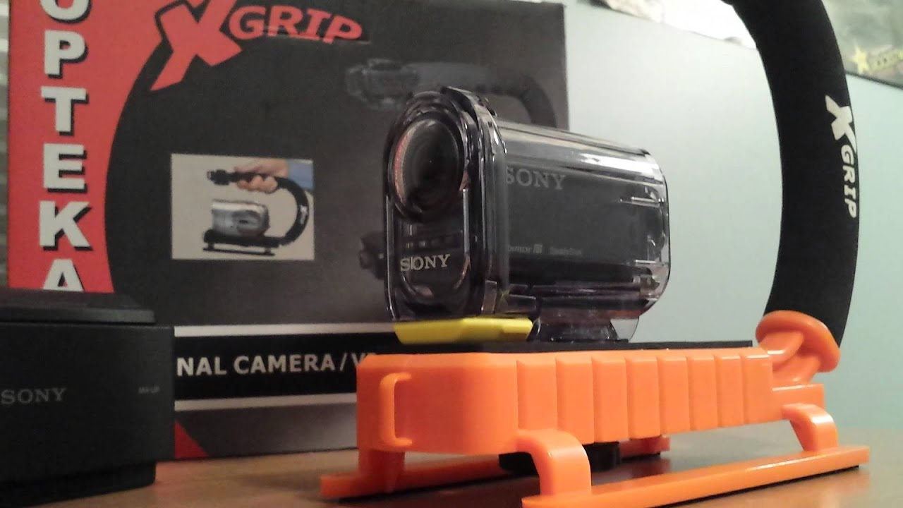 Sony Action Cam with Opteka X-Grip - YouTube