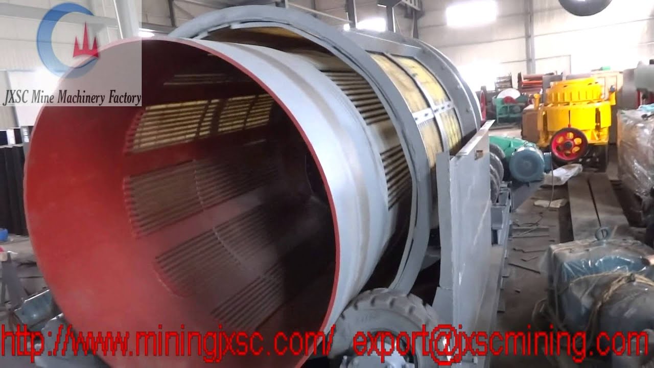 operation testing of gold trommel scrubber - YouTube