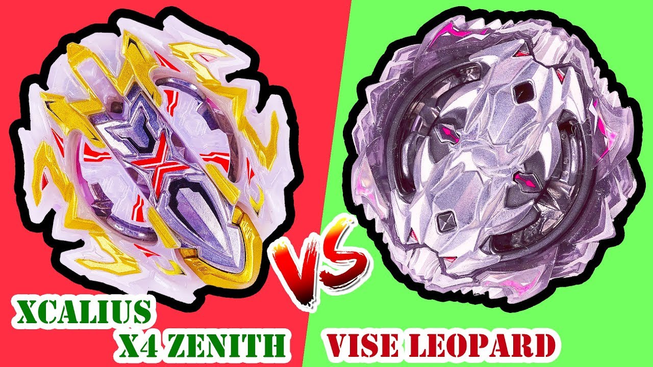 Confrontation du dernier Top BeyBlade Xcalius X4 Zenith vs Vise Leopard ...