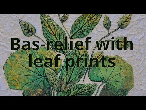 Bas-relief with leaf prints - YouTube