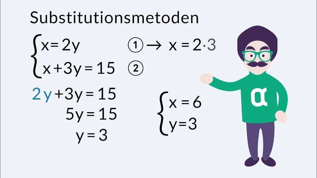 Ekvationssystem - Algebraisk lösning - Åk 6-9 - YouTube