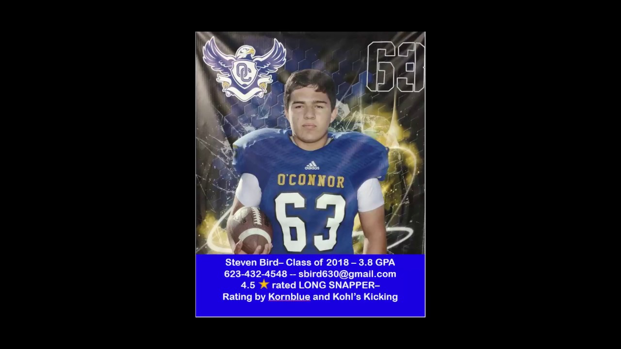 Steven Bird Long Snapper Senior Year Mid Season Highlights - YouTube