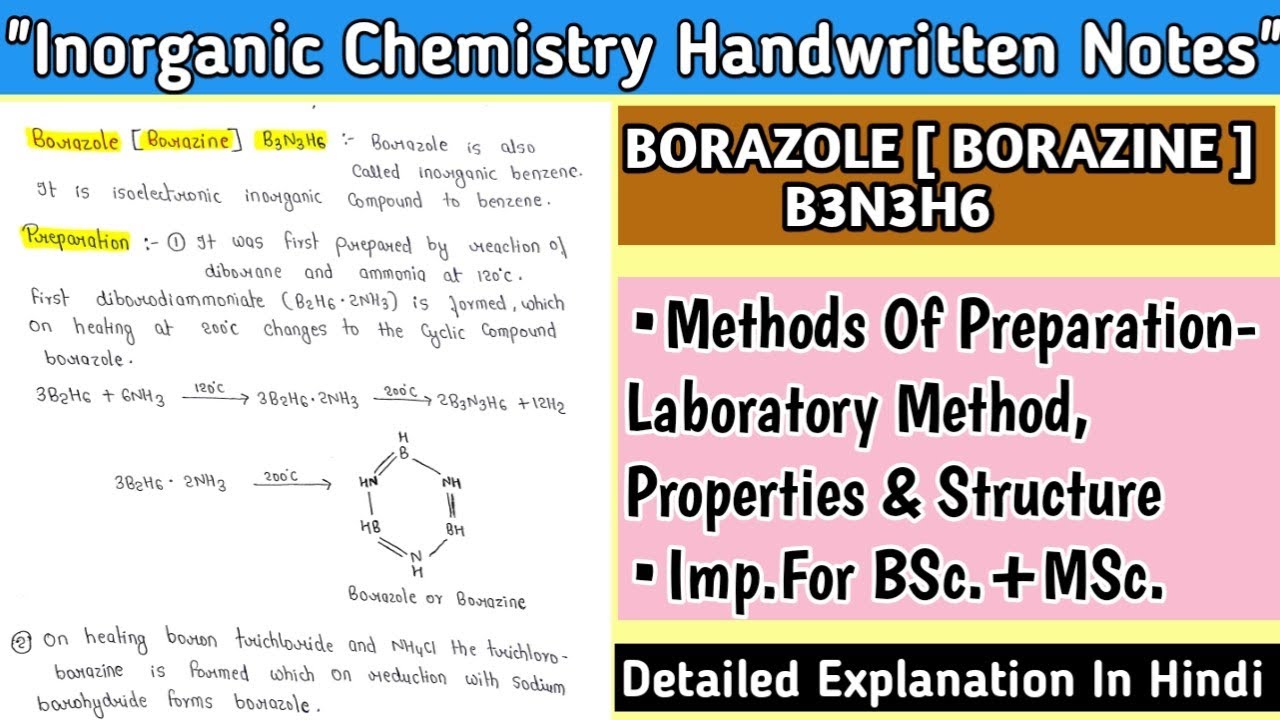 Borazole (Borazine) B3N3H6 | Methods Of Preparation, Laboratory Methods ...