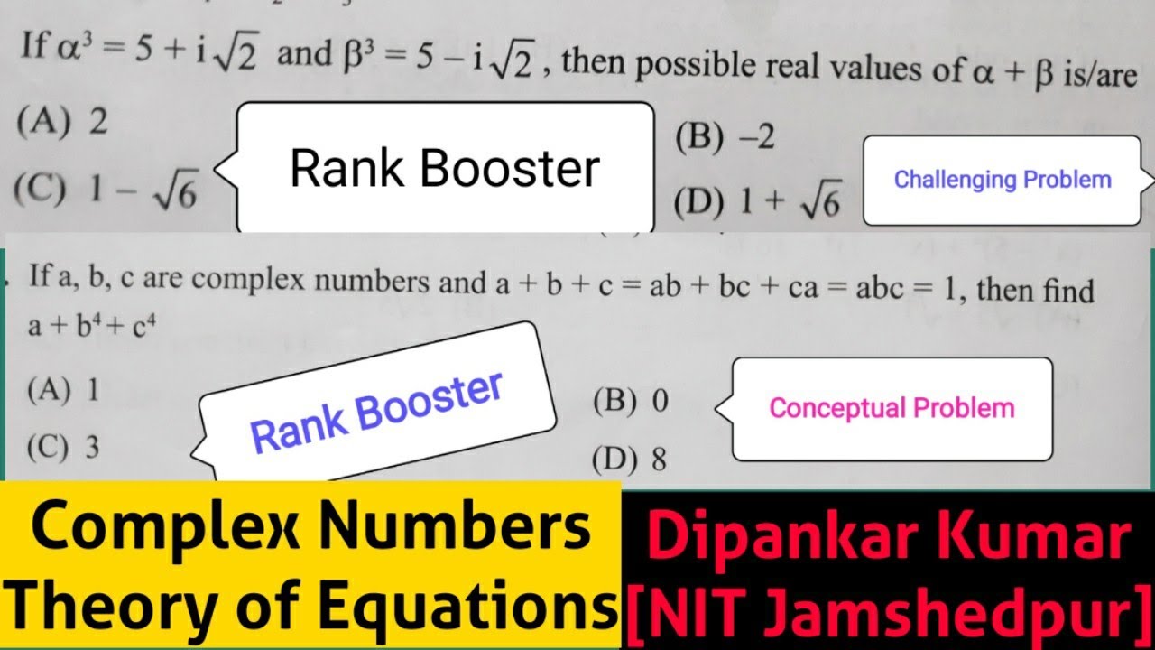 Complex Numbers| JEE Main 2021 Rank Booster Problem & Solution| Complex ...
