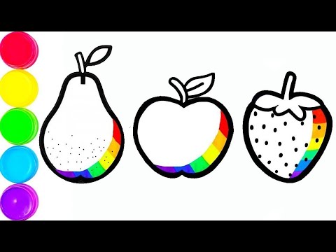 Сурет салу жемістер. How to draw fruits. Bolalar uchun meva rasm ...