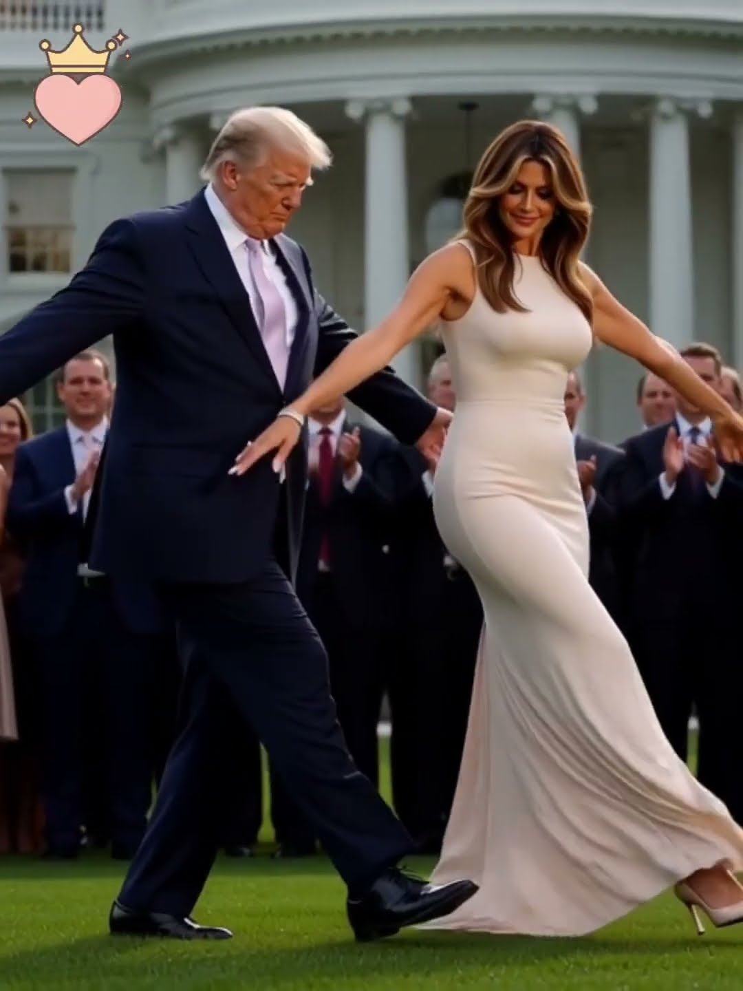 Donald Trump and Melania Dancing outside the White House. #royal # ...