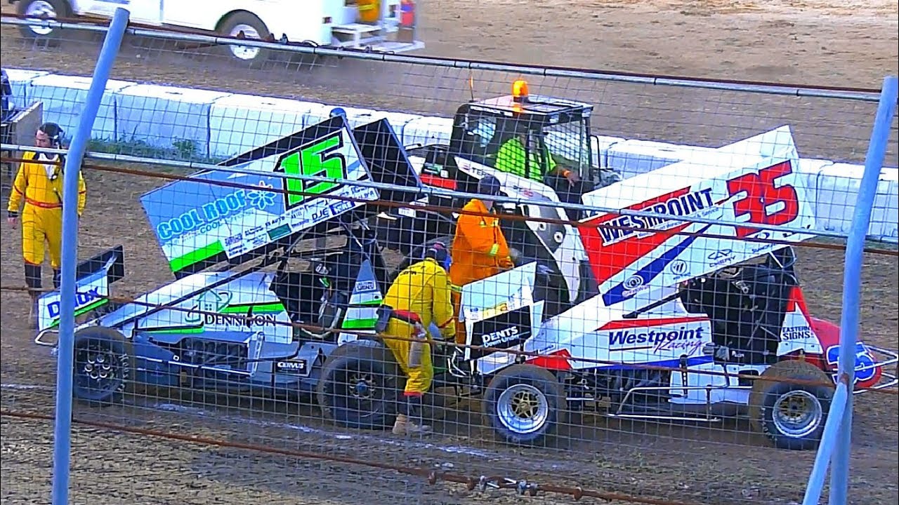 VSC Sprintcars Heat 2 Simpson Speedway 17-2-2018 - YouTube