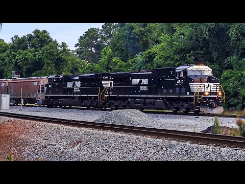 NS 4810 Leads Lengthy Manifest Departing Dillard Yard Savannah Ga - YouTube