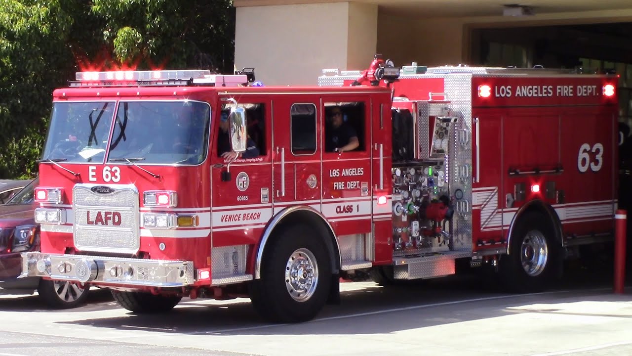 LAFD NEW Engine 63 Responding - YouTube