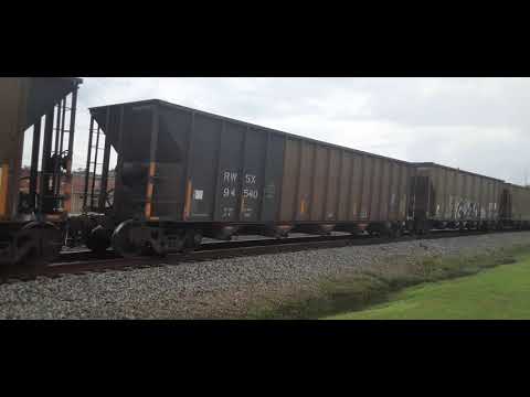 NS 732 with BNSF 5796 ES44AC BNSF 9678 SD70MAC rear end DPUs BNSF 8542 SD70ACE and BNSF 5755 ...