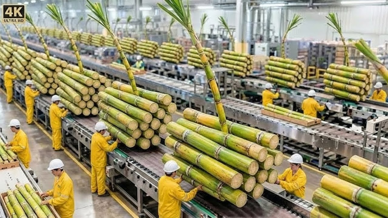 Inside a Massive Sugarcane Factory: From Fresh Cane to Sparkling ...