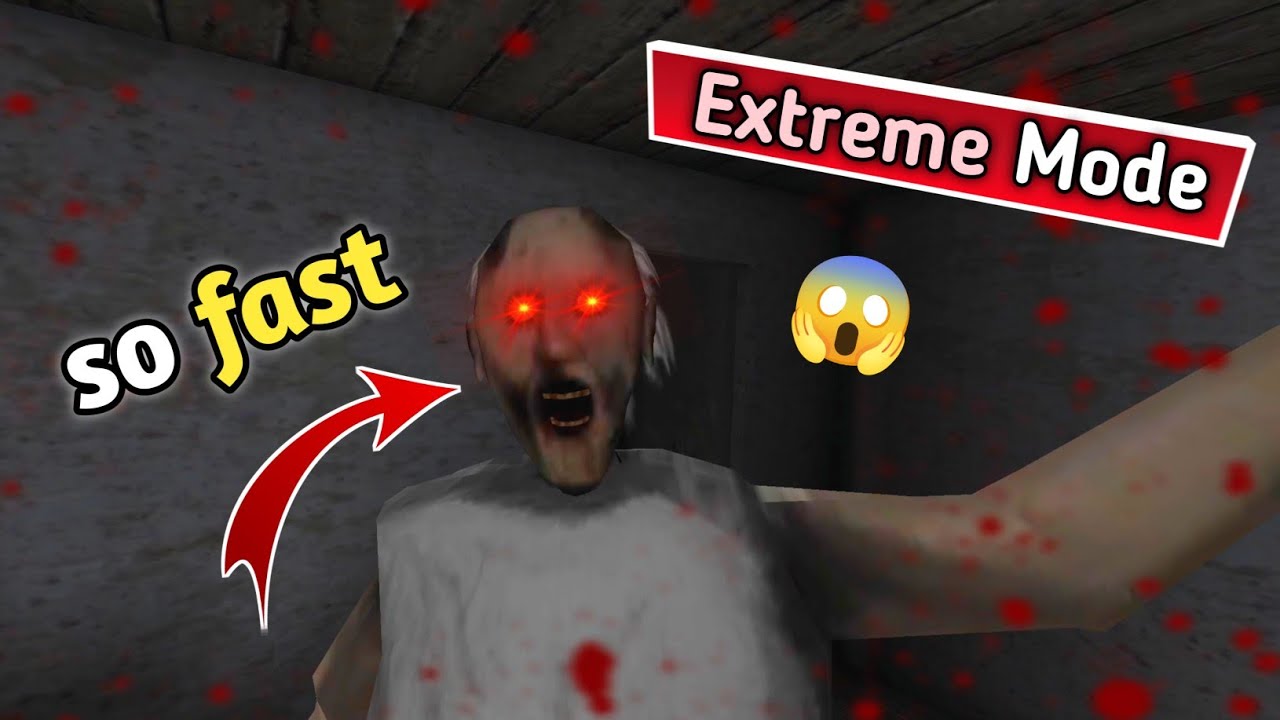 Granny is so much dangerous in extreme mode 😱 | granny extreme mode 😨 ...