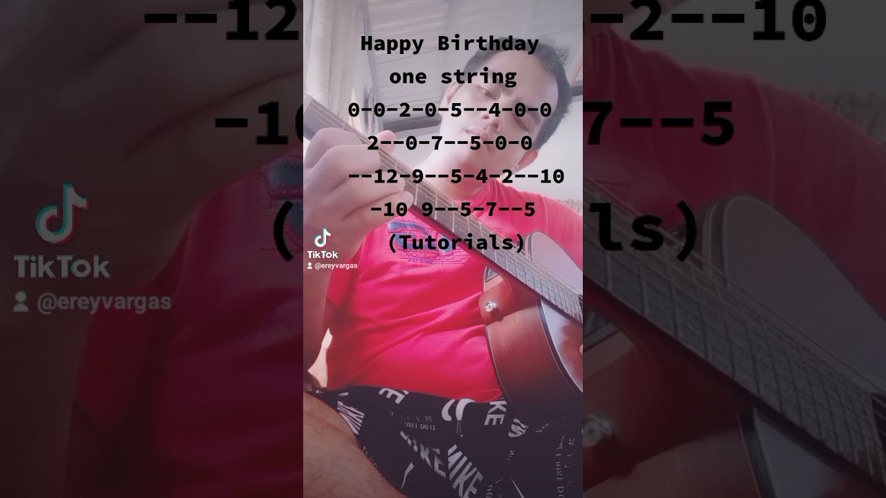 Happy Birthday one string Tutorials - YouTube