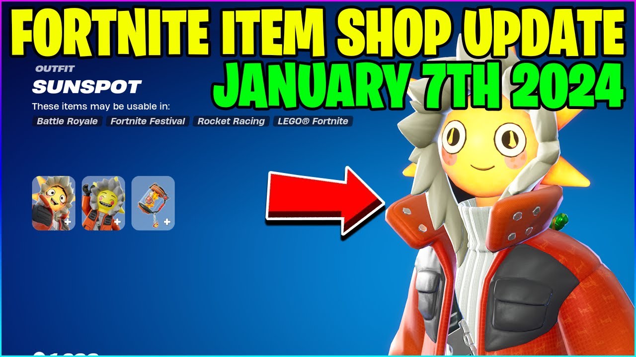 *NEW* SUNSPOT SKIN! Fortnite Item Shop [January 7th, 2024] (Fortnite ...
