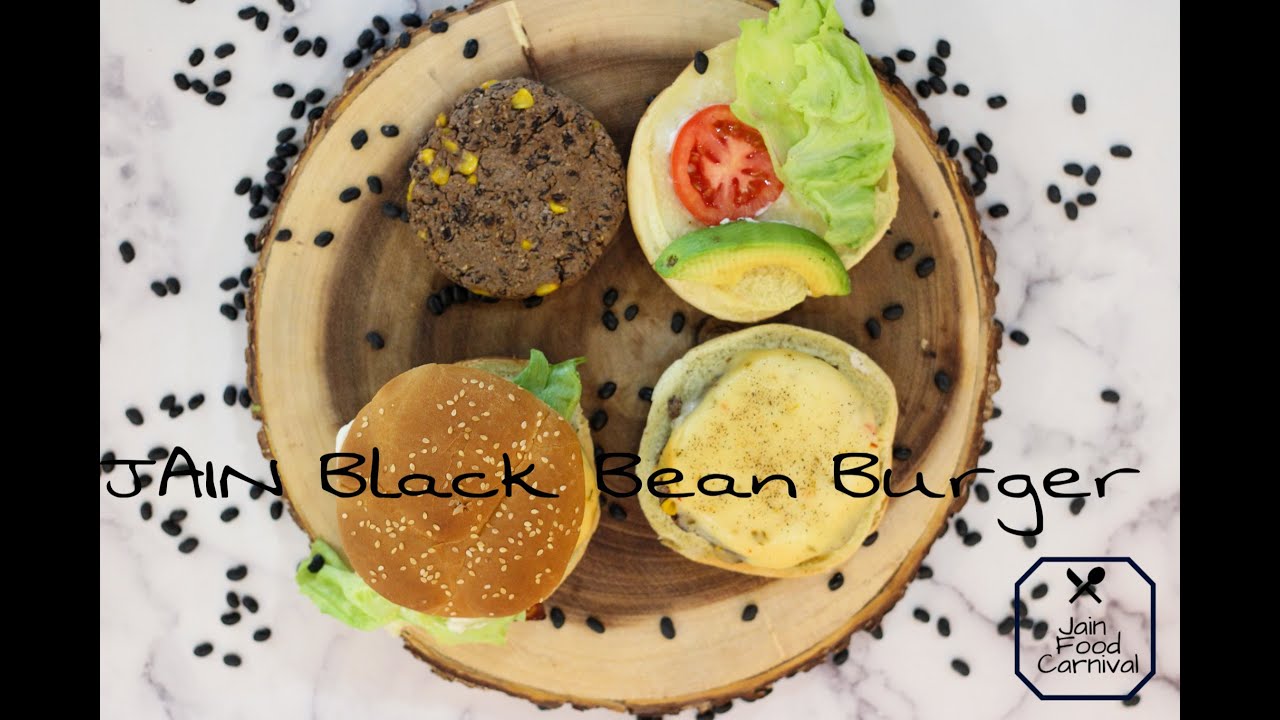 Jain Black Bean Burger | No Onion | No Garlic | Oven Baked - YouTube