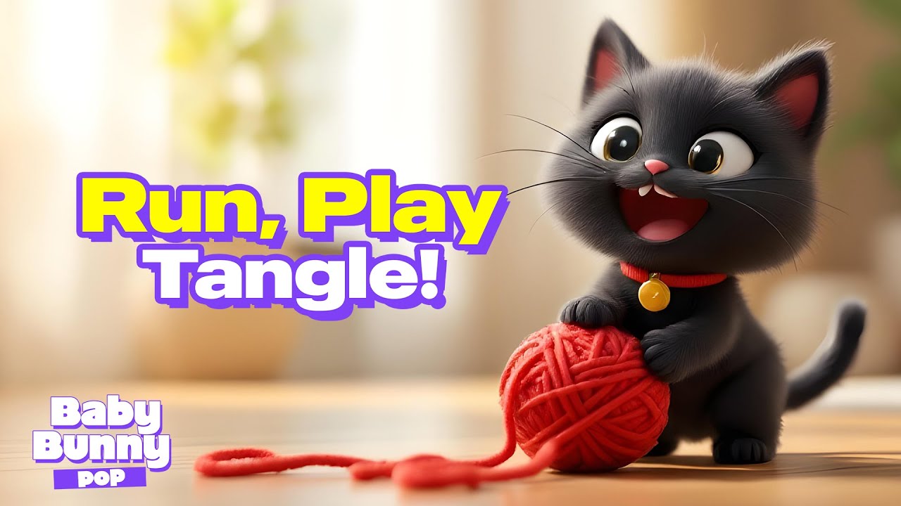 Run, Play, Tangle! Song🧣😽| Nursery Rhymes & Kids Songs - BABY BUNNY POP ...