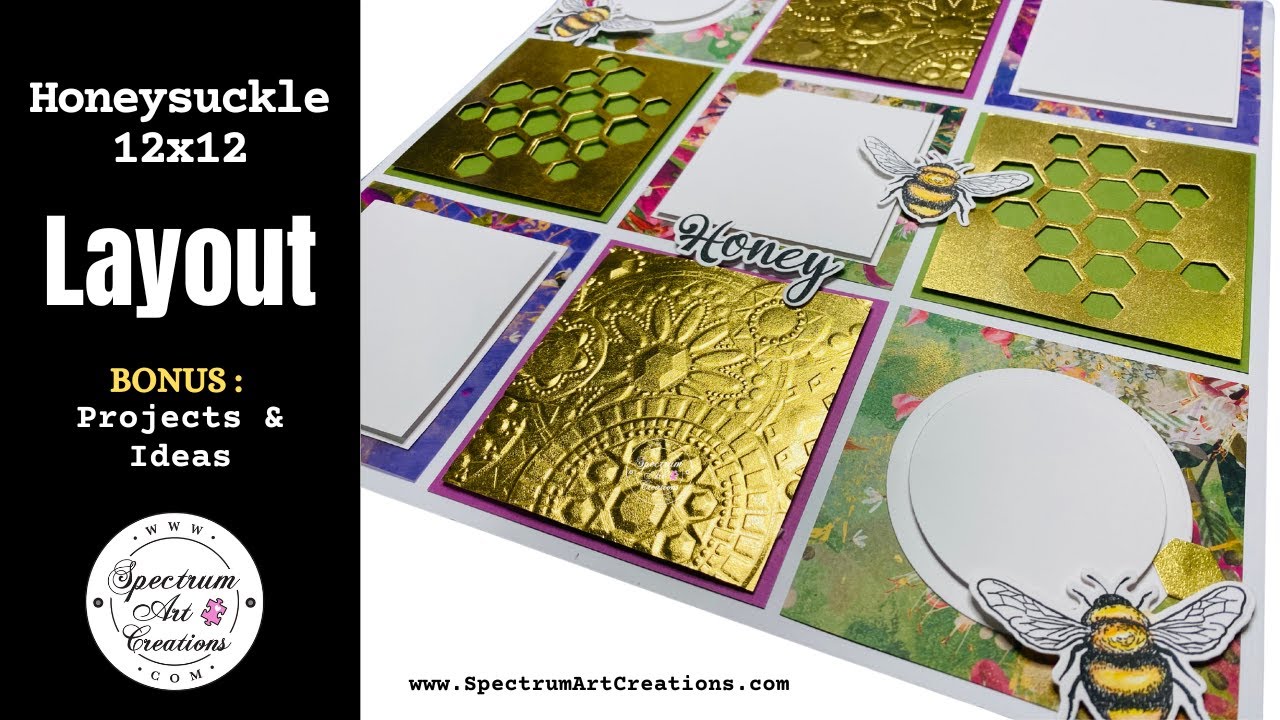 CLASS #27 Bee Honeycomb Layout #SpectrumArtCreations - YouTube
