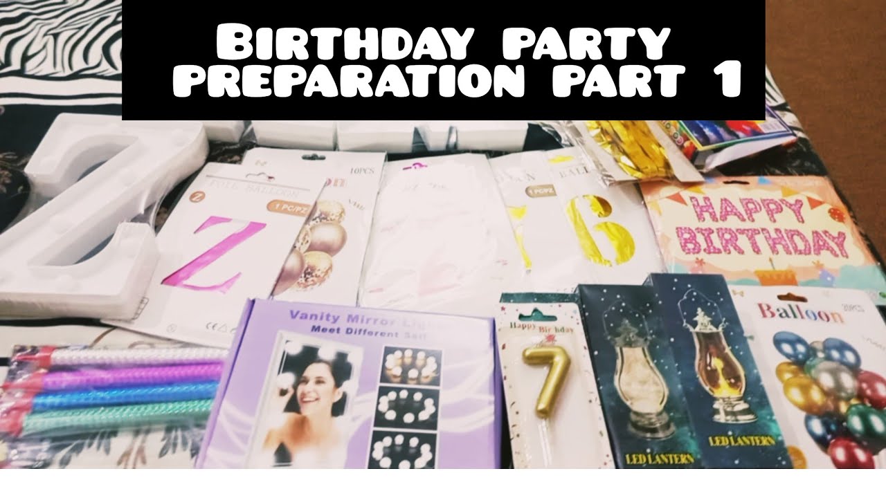 Birthday preparation part 1|unboxing "birthday party decor online pk ...