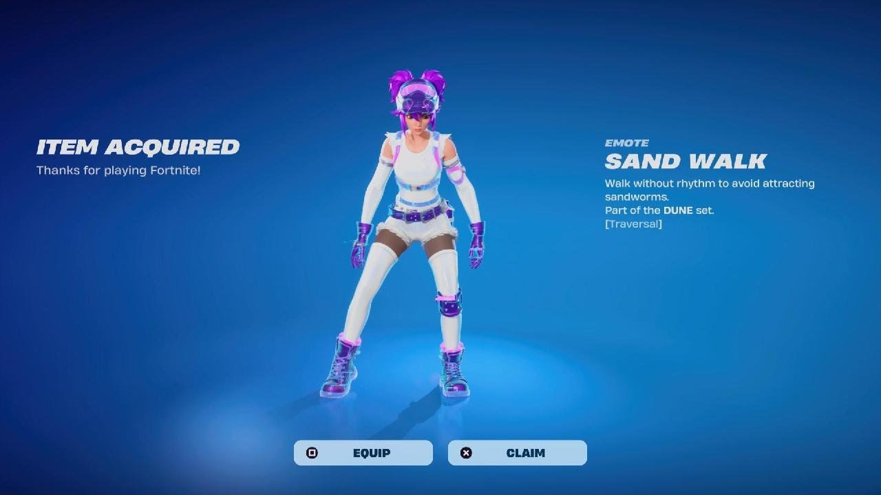 Fortnite 【Emote】Sand Walk - YouTube