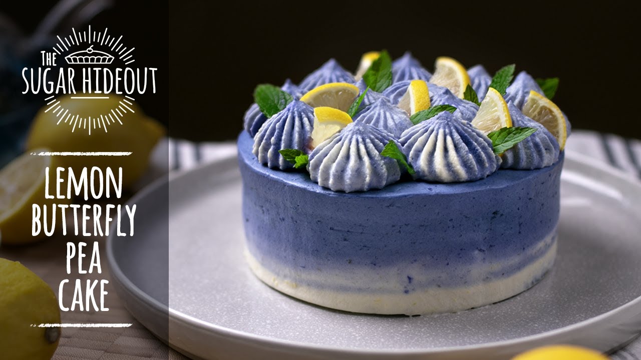 Lemon Butterfly Pea Cake - YouTube