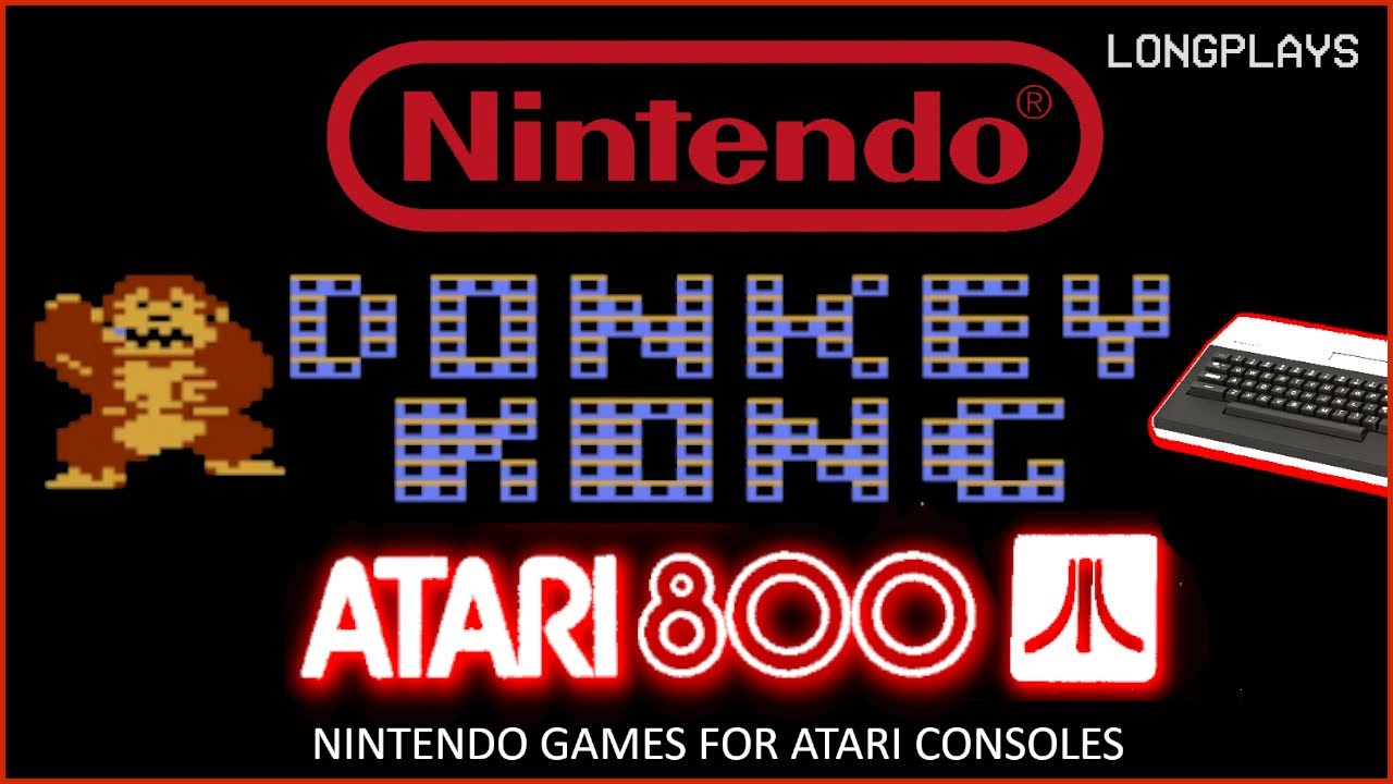 Atari Longplays: Nintendo's Donkey Kong (Atari 800) [1982] - YouTube