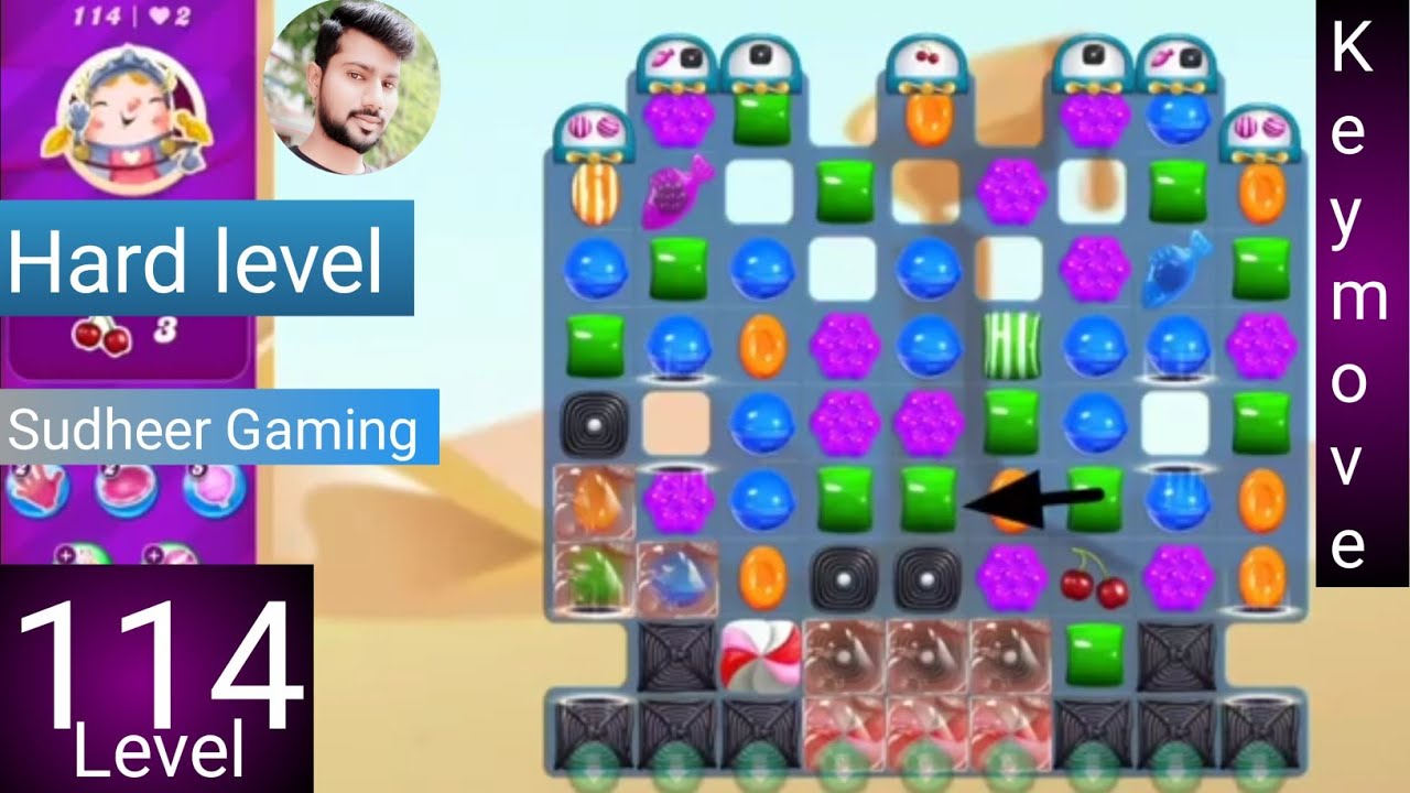 Candy crush saga level 114 । No boosters । Hard level । Candy crush 114 ...
