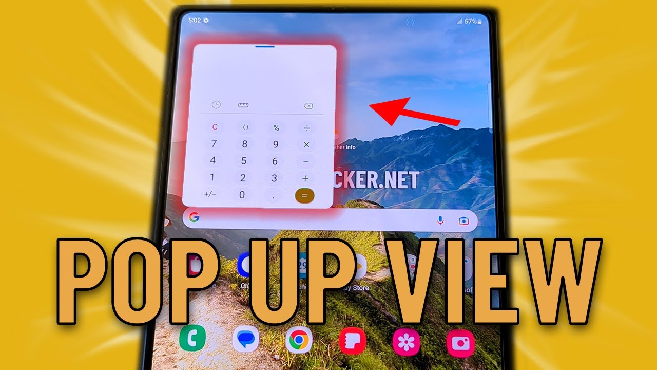 How to turn on Pop Up View for Any Samsung Galaxy Z Fold Series Phone ...
