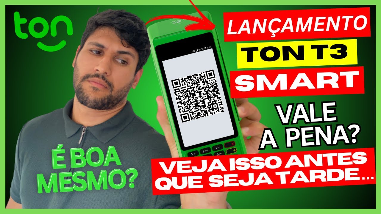 TON T3 SMART É BOA? VALE A PENA? TESTEI TUDO na NOVA MÁQUINA de Cartão ...