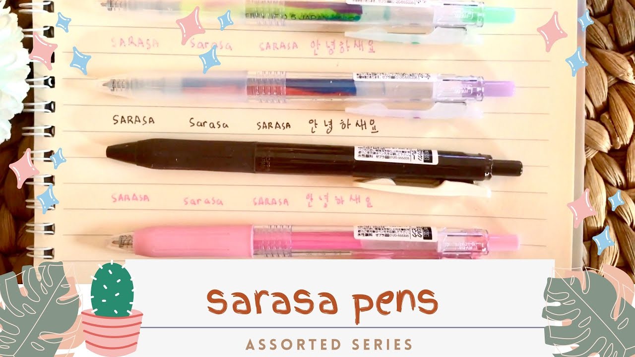 [REVIEW 140] BORONG SARASA GEL PENS - YouTube