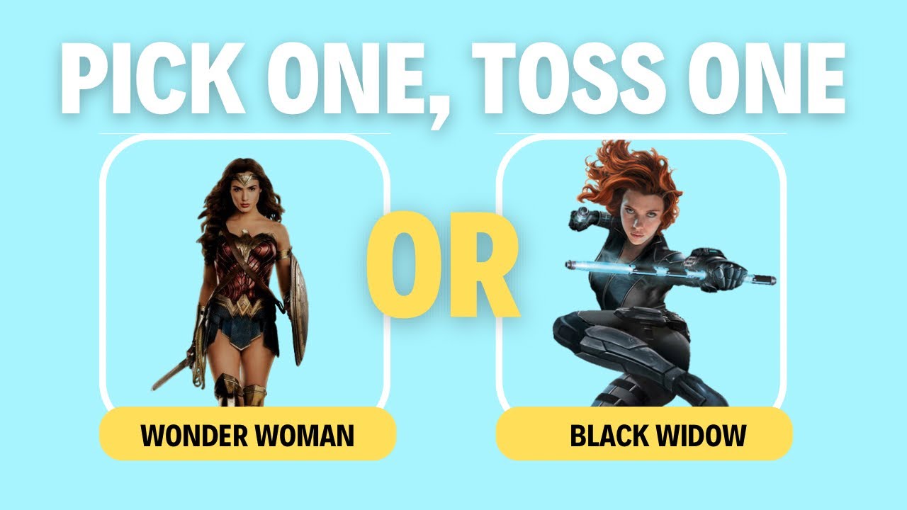 PICK ONE, TOSS ONE - Superheroes - YouTube