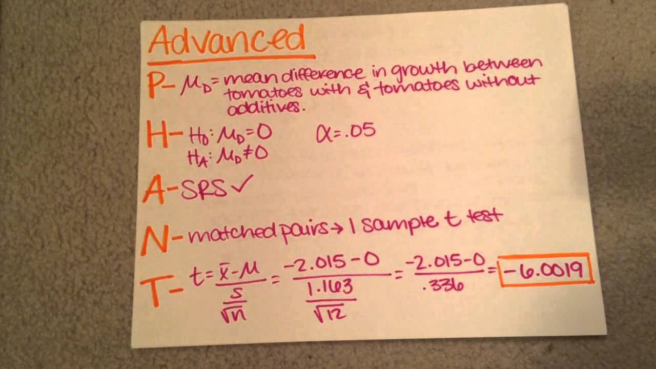 Advanced: PHANTOMS/Significance Testing - 1 sample t test - YouTube