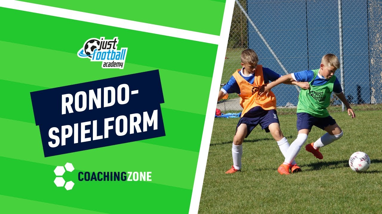 Fussballtraining: Rondo-Spielform im 4 gegen 2 - YouTube