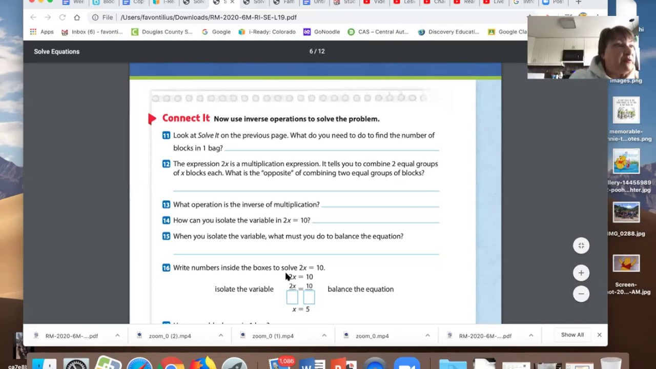Lesson 19 - Day 3/4 - Solving multiplication and division equations ...