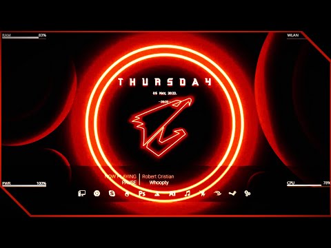 AORUS Gaming Desktop For Windows — AORUS Theme For Windows — Rainmeter | Customization Part — 2