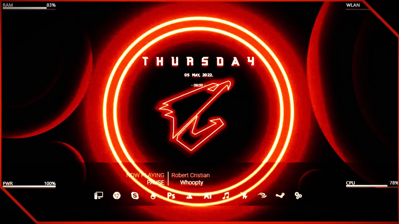 AORUS Gaming Desktop For Windows — AORUS Theme For Windows — Rainmeter ...