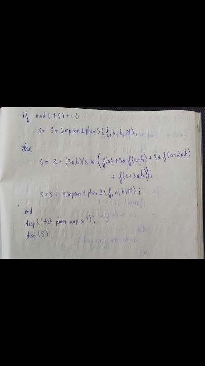 (Computational Methods) PRACTICE Chapter 3: Integrating Numerically -- 4. 1/3- 3/8 Simpson Rulea ...