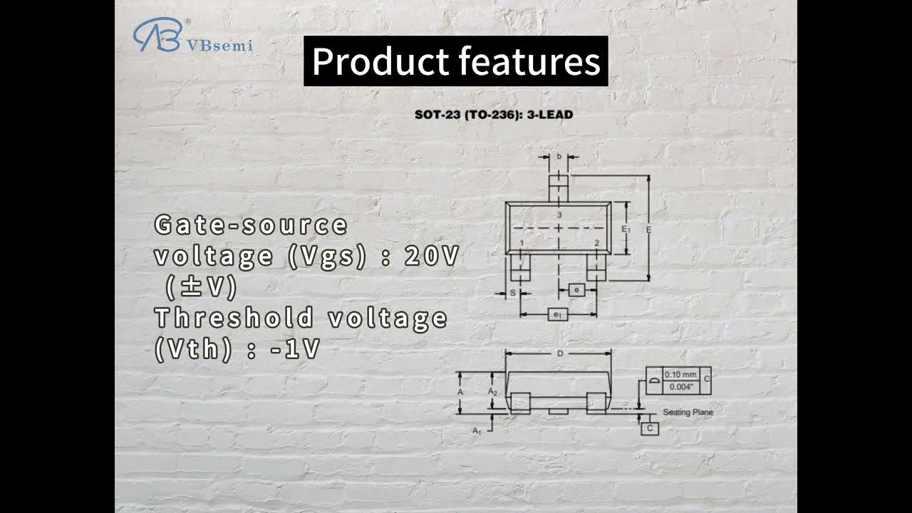 SI2307CDS-T1-E3-VB A P-channel SOT23 package MOS tube - YouTube