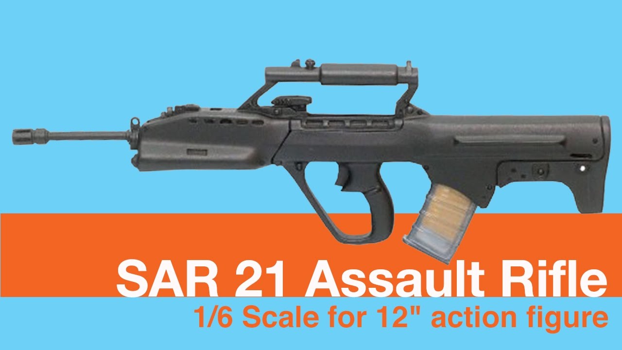 Singapore 1/6 Scale SAR 21 Weapon Set for 12" action figure - YouTube