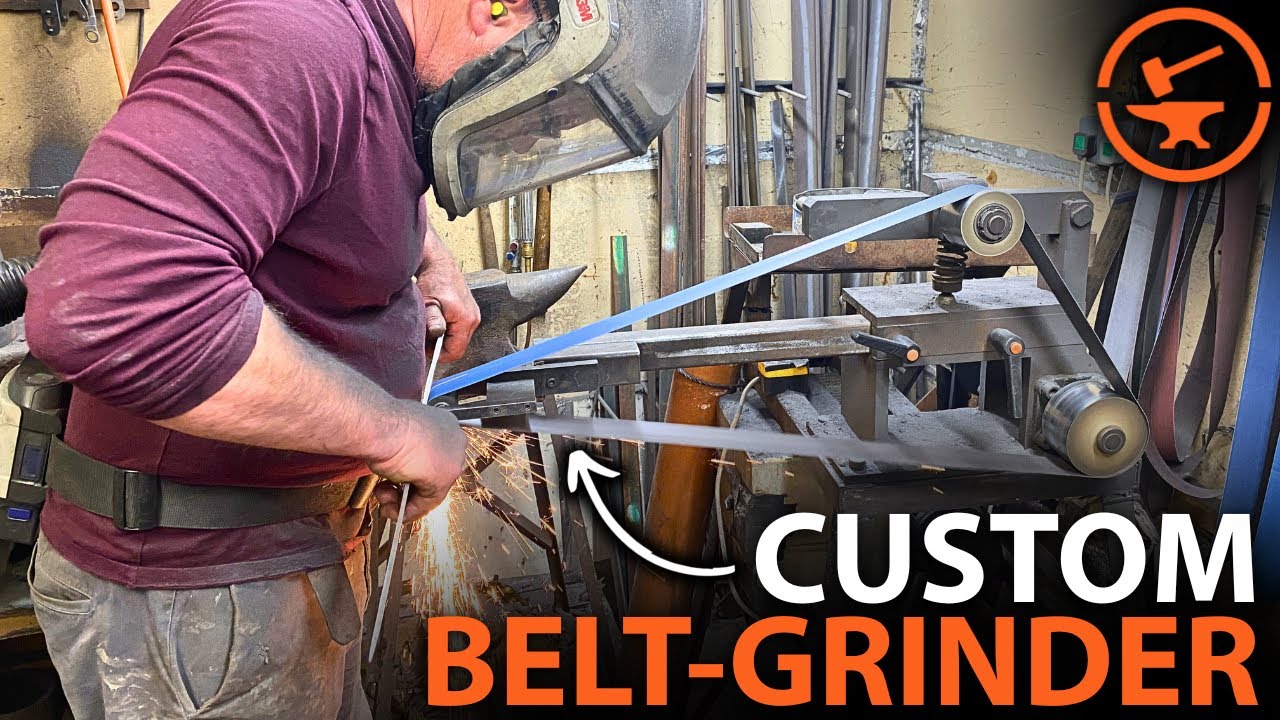 The Ultimate Knifemaker's Belt Grinder Setup - YouTube